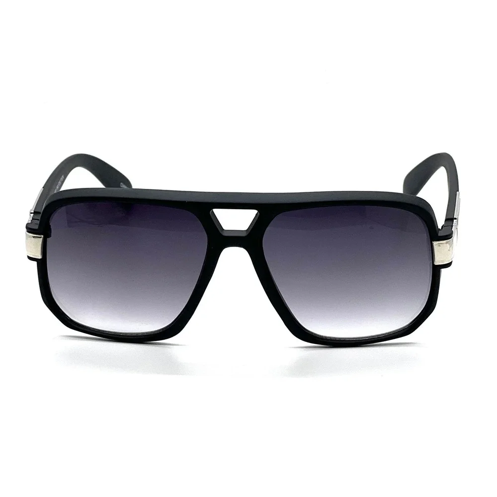 Accessories | Square Aviator Sunglasses Black Frame Silver Accents ...